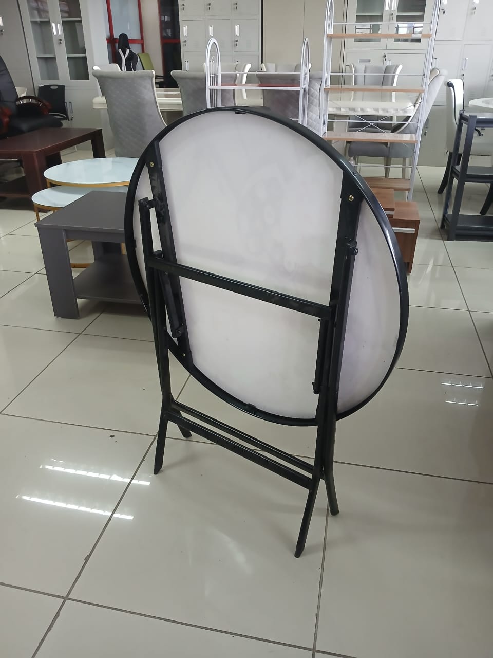 Round Foldable Glass Table - Furniture Master Kenya-Syokimau
